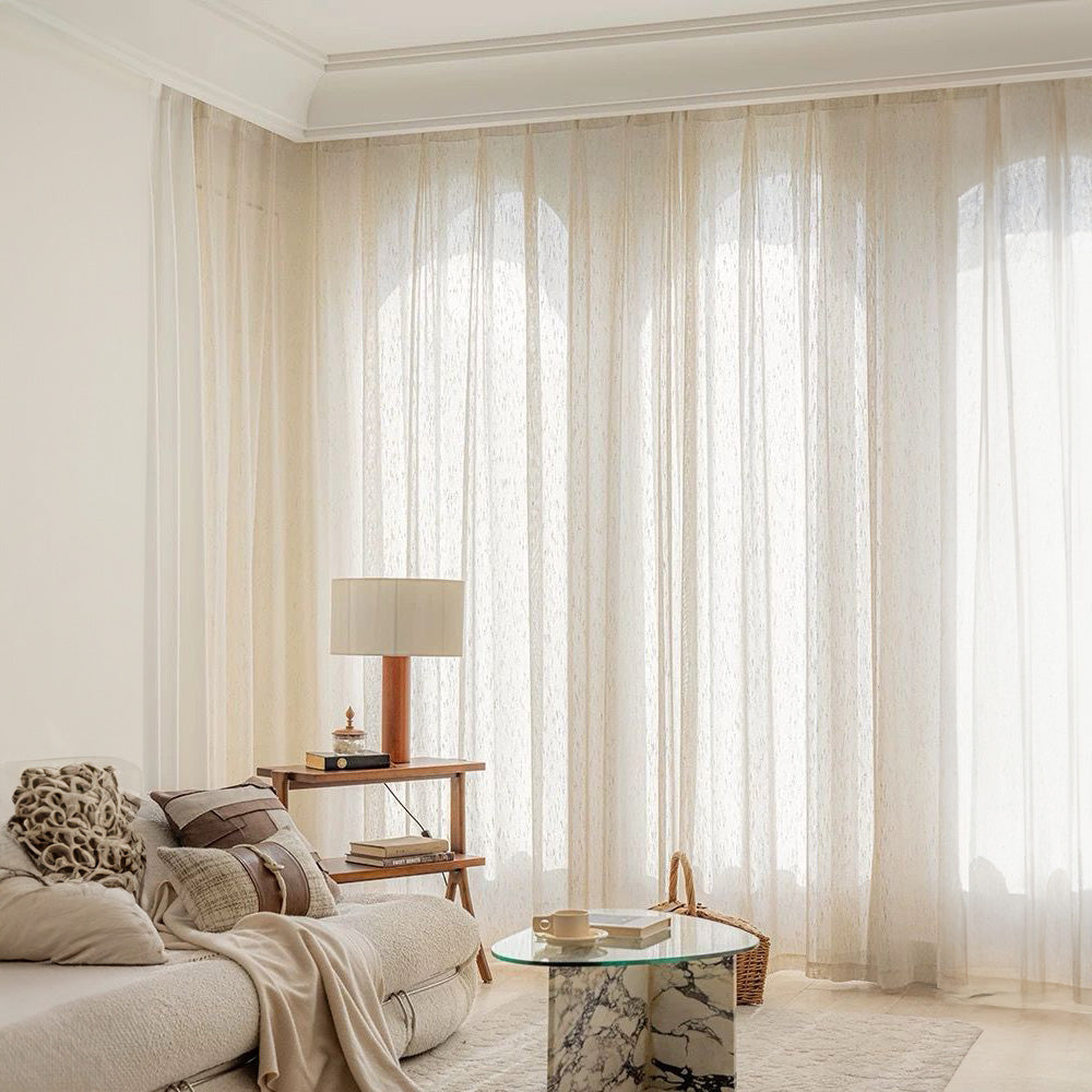 Perdea In cu Puncte Ivory - Prindere cu Rejansa 10cm (1 Buc) – homedeko.ro